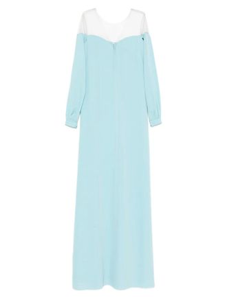 Cristallini Lang&auml;rmeliges Rafaela Maxikleid - Blau