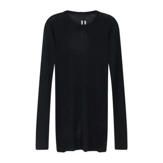 Rick Owens Homme, Tops, Noir, Taille: L Haut en maille c&ocirc;tel&eacute;e