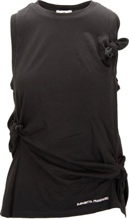 Elisabetta Franchi Femme, Tops, Noir, Taille: 42 FR Hauts sans manches