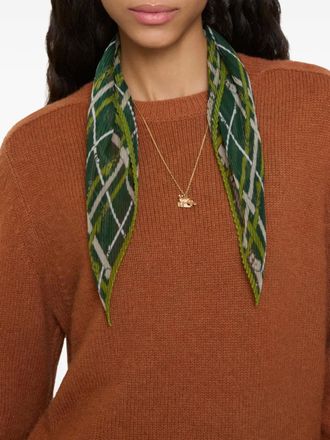 Burberry foulard en soie &agrave; carreaux - Vert