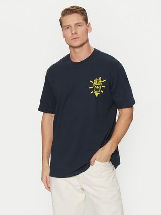 adidas T-Shirt Street B JP4500 Dunkelblau Loose Fit