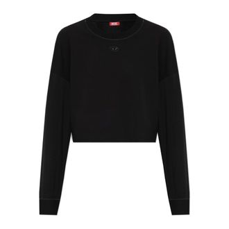 Diesel Femme, Sweatshirts et sweats &agrave; capuche, Noir, Taille: 38 FR Blake-Utlt Crop Top