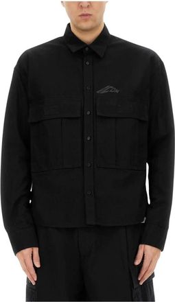 Dsquared2 Homme, Chemises, Noir, Taille: XL Cropped Utility Shirt