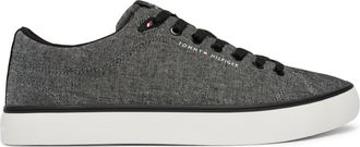 Tommy Hilfiger Sneakers aus Stoff Tommy Hilfiger Th Hi Vulc Core Low Chambray FM0FM05818 Grau