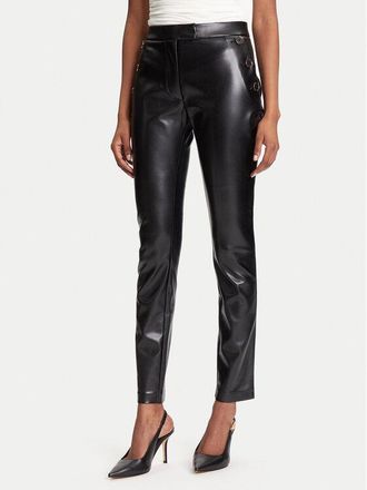 Guess Hose aus Kunstleder 5YGB16 7363A Schwarz Slim Fit