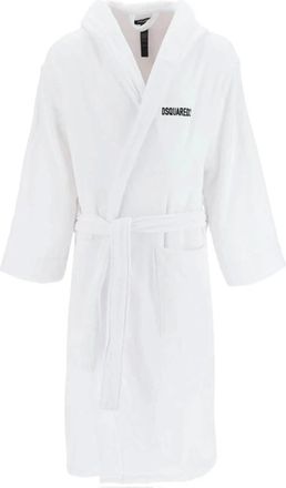 Dsquared2 Homme, V&ecirc;tements de nuit et de d&eacute;tente, Blanc, Taille: XS Bathrobe With Logo