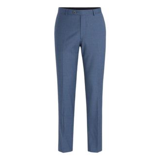 Oscar Jacobson Blaue Slim Fit Wollhose - - Trousers - Herren - Blau - L
