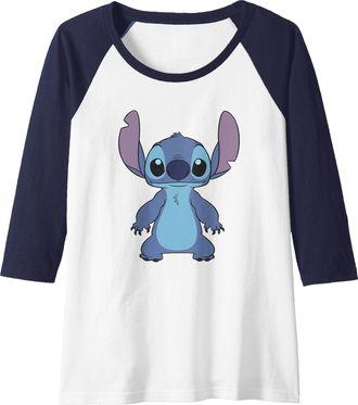 Disney Lilo & Stitch Full Body Frontal View Cute Portrait Raglan