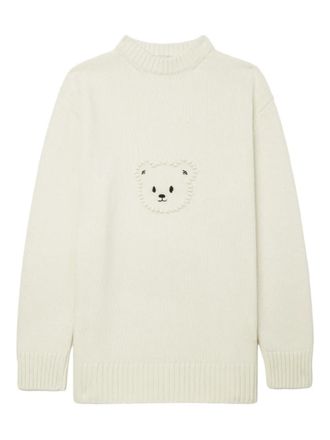 Joshua Sanders pull à broderie ours - Blanc