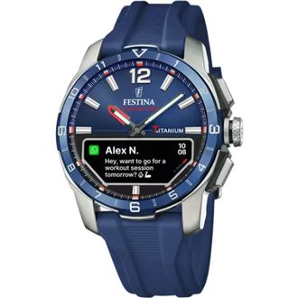 Festina Homme, Accessoires, Bleu, Taille: ONE Size Montre Connect&eacute;e D Hybride
