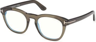 Tom Ford Homme, Accessoires, Vert, Taille: 51 MM Ft6081B 098 Eyeglasses