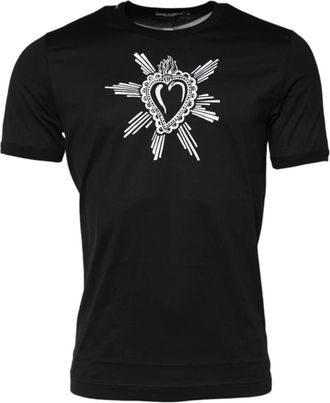 Dolce & Gabbana Homme, Tops, Noir, Taille: XS T-Chemises