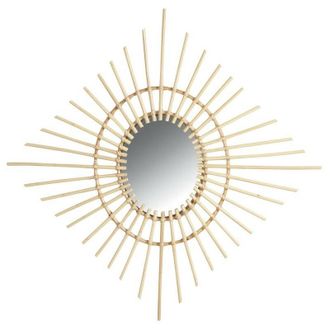 Aubry Gaspard Aubry Gaspard - Miroir losange en rotin 60x60cm