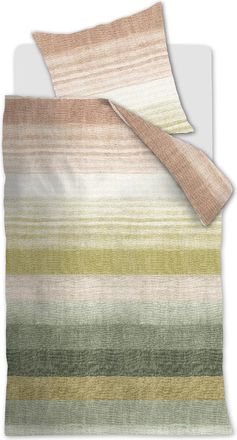 Beddinghouse Tone bettwäsche-Set 2 TLG. - 135x200 - Grün - Baumwolle - mit Reißverschluss