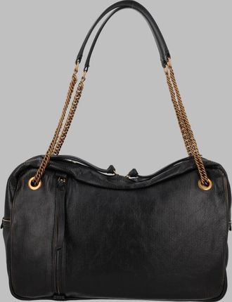 Vivienne Westwood Womens Shoulder Bag Dolce Large Black Leather Calf