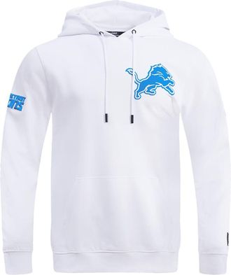 Pro Standard Mens NFL Detroit Lions Classic Chenille Kapuzensweatshirt Wei&szlig; L