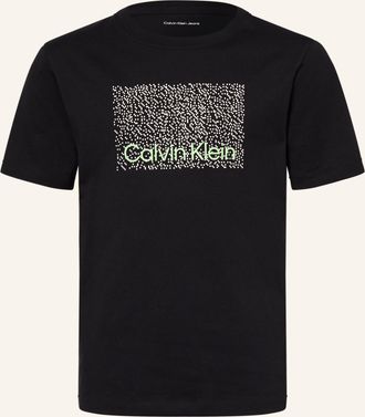 Calvin Klein T-Shirt Perforation schwarz