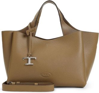 Tod's Tods Hobo Bags - Apa Brown Grained Leather Shoulder Bag - Gr. unisize - in Braun - für Damen