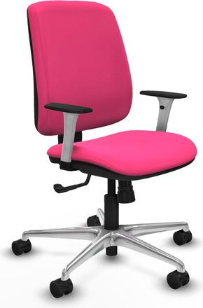 Piqueras y Crespo Computerstuhl Rosa Alares mit wei&szlig;en und schwarzen Armlehnen, ausgestattet mit 4 Positionen und Schaumstoff, 65 mm Nylon, Rosa