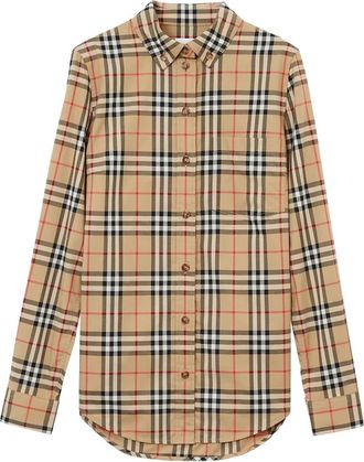 Burberry Femme, Blouses et Chemises, Beige, Taille: 36 FR Lapwing SR