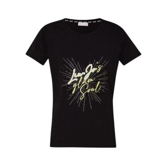 Liu Jo Basic Rundhals-T-Shirt - - Tops - Damen - Schwarzk - XS