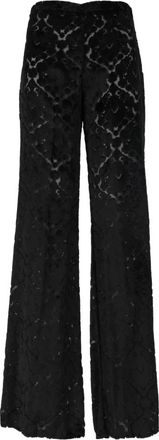 Forte_Forte Pantalone Flared Velluto Devor&eacute; - - Trousers - Damen - Schwarzk - S