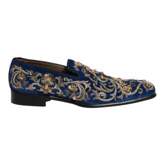 Dolce & Gabbana Verzierte Loafer aus Samt - - Shoes - Herren - Mehrfarbig - 44 EU