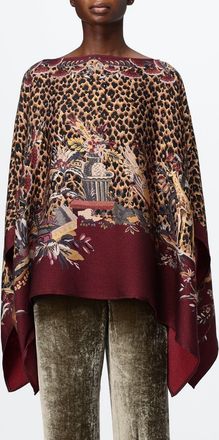 Etro Bluse aus reiner Seide mit Animal-Print und asymmetrischem Saum