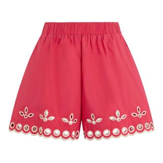 Red Valentino Femme, Shorts, Rouge, Taille: 36 FR Short &eacute;l&eacute;gant en tissu l&eacute;ger
