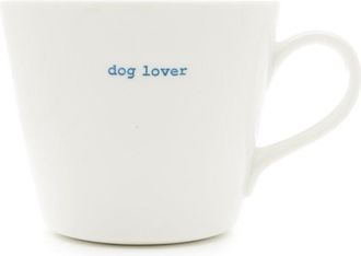 Keith Brymer Jones Word Range Dog Lover Bucket Tasse, 0,35 l, Weiß