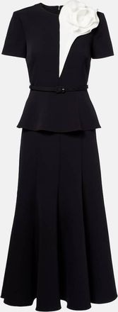 Roland Mouret Robe midi en cr&ecirc;pe &agrave; appliqu&eacute;