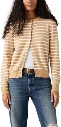 Levi's Femme Cardigan col Rond Supersoft Paris Stripe Curds Whey Triblend Neutral S