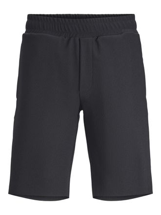 Jack & Jones Herren Jpstkane Jjmykonos Plisse SWT Shorts Sn Sweatshorts, Schwarz, M