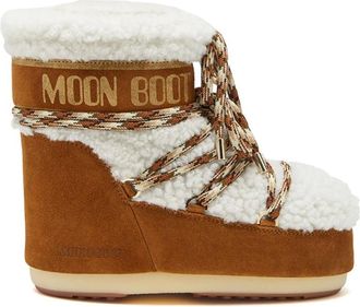 Moon Boot Femme, Chaussures, Brun, Taille: 36 EU Icon Low Shearling