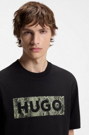 HUGO BOSS T-Shirt Nerpient Rundhalsausschnitt, Regular Fit, Logo-Druck
