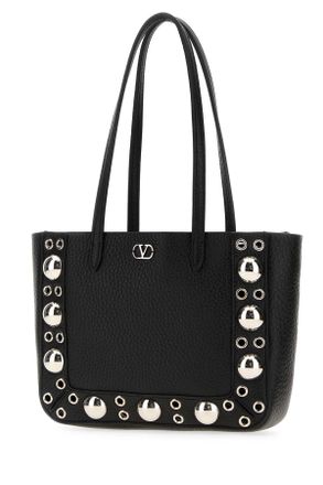 Valentino Garavani Womens Black Leather Nellc&atilde;te Handbag Nero Calf - Bos Taurus Borse A Mano