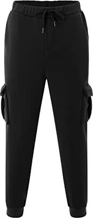 Generic Pantalon Jogging Homme Coton Pantalons de Sport D&eacute;contract&eacute; Salopette Imprim&eacute;e Homme Casual Poche Sport Travail Pantalon Confortable pour Usage Quotid