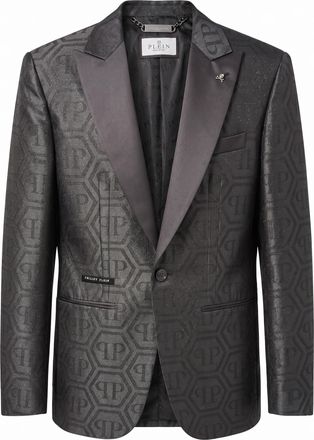 Philipp Plein Jacquard Blazer Regular Fit Monogram