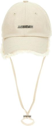 Jacquemus Baseballkappe mit Logo-Detail und Ohrenklappen - - Accessories - unisex - Wei&szlig; - ONE SIZE
