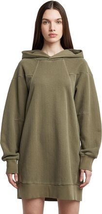 G-Star Damen Overdyed Hooded Sweater Kleid, Gr&uuml;n (wild Olive gd D26471-D688-C028), L