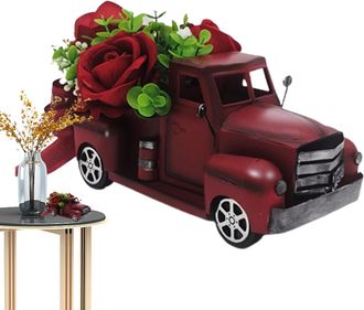 Generic Dekoration f&uuml;r Bauernhoffahrzeuge, Weihnachtsschmuck f&uuml;r LKWs, Modell LKW mit Dekoration aus Harz, Festliche Weihnachtsdekorationen, Tischdekoration f