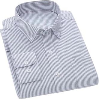Generic Chemise Oxford &agrave; manches longues pour homme, coupe ajust&eacute;e, unie, poche unique, haut daffaires et de bureau, 2635-8, XXL