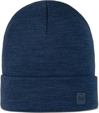 Buff Unisex Herren Damen M&uuml;tze Wollm&uuml;tze Merino Heavyweight Beanie, Farbe:Blau, Artikel:-785 solid Indigo
