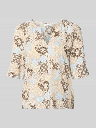 s.Oliver Red Label Relaxed Fit Kurzarmbluse aus Viskose-Mix