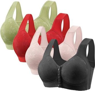 Generic Lingerie tendance et d&eacute;contract&eacute;e &agrave; boutons sur le devant pour femme - Doux pour la peau et confortable - Soutien-gorge rembourr&eacute; &agrave; armatures pour fem