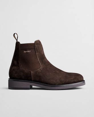 GANT Herren Prepdale Chelsea Boot aus Veloursleder (40) DARK Braun