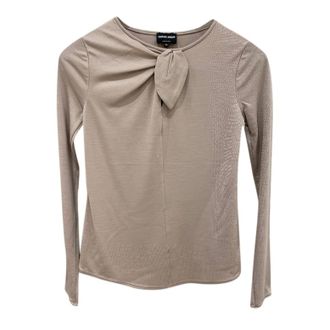Giorgio Armani Wool & Silk Bow Detail Top Size S