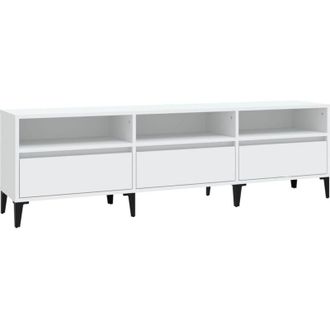 vidaXL Vidaxl - Meuble tv blanc 150x30x44,5 cm bois ding&eacute;nierie