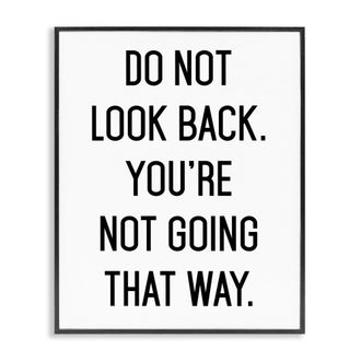 Stupell Industries Giclée-Kunst, mit Schriftzug Dont Look Back, motivierend, grau, 35,6 x 28,9 cm