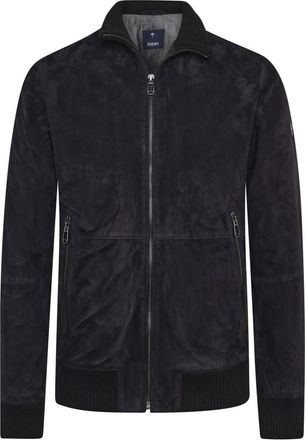 Joop Velourslederblouson mit Rippbündchen an den Abschlüssen in